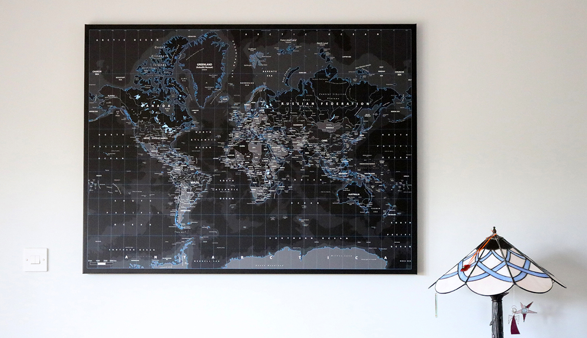 House & Home: Black Ice World map - Prettygreentea